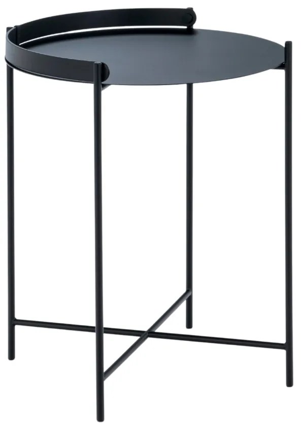 OnaDnes -20% Černý kovový odkládací stolek HOUE Edge 46 cm