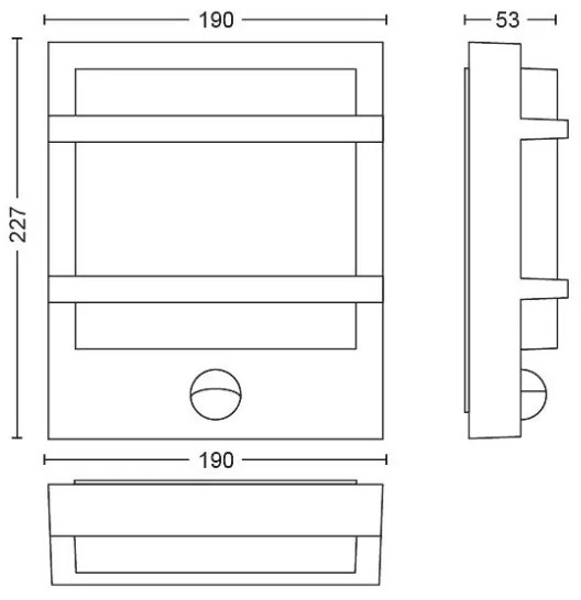 Philips - LED Venkovní nástěnné svítidlo se senzorem PETRONIA LED/3,8W/230V IP44