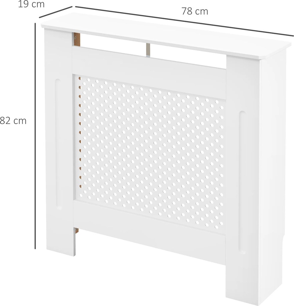 HOMCOM Kryt Radiátoru na Zeď - Moderní Design, MDF, 78x19x82 cm