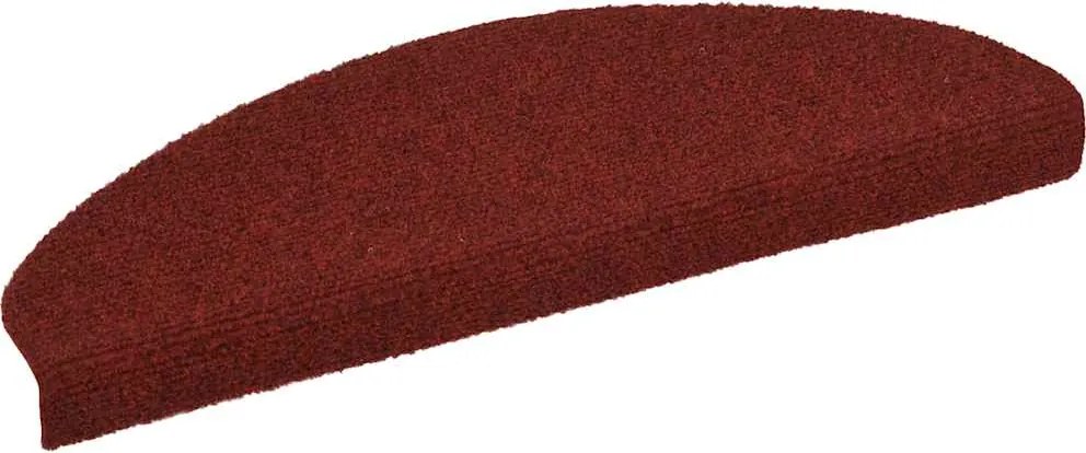 Schodové rohože samolepicí 20 ks 65 x 21 x 4 cm vínově červené půlkulaté velké 3365647