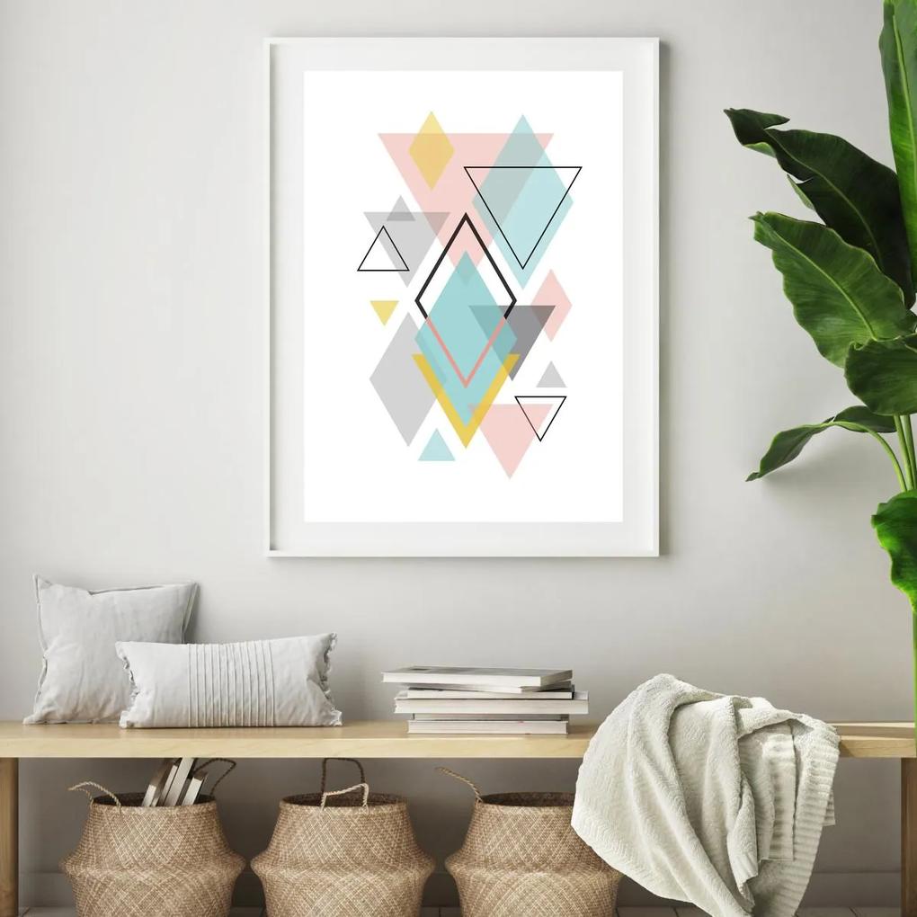 Plakát - Pastel Triangle (A4)