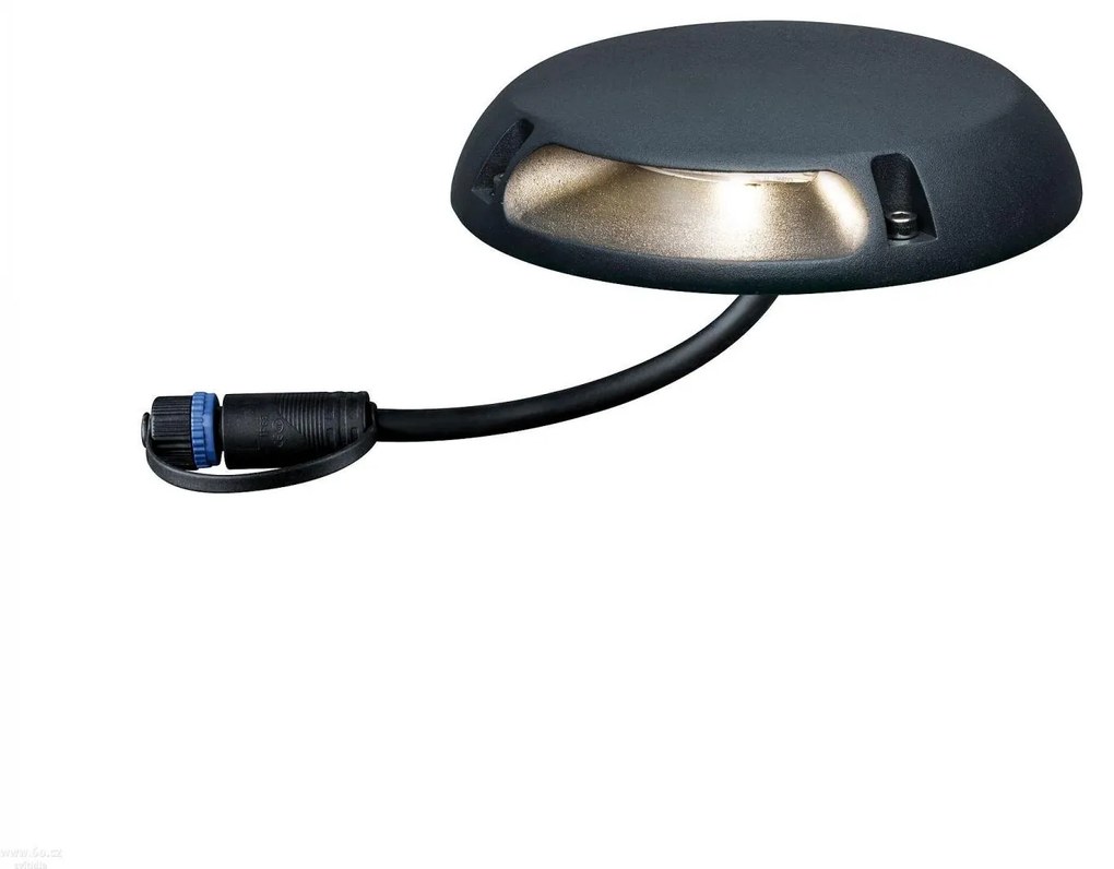 Paulmann 93919 Plug&Shine Shine, pojezdové svítidlo na podlahu, 3W LED 3000K, antracit, prům. 16cm, IP67