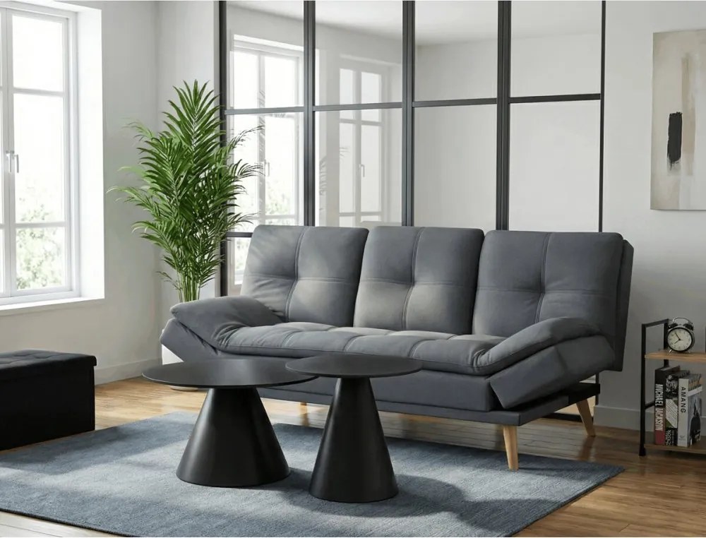 Konferenční stolek 70x70x41cm CT-F4118 BK, keramika, mramor