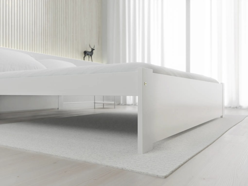 Postel IKAROS 180 x 200 cm, bílá Matrace: Matrace Coco Maxi 20 cm, Rošt: Bez roštu