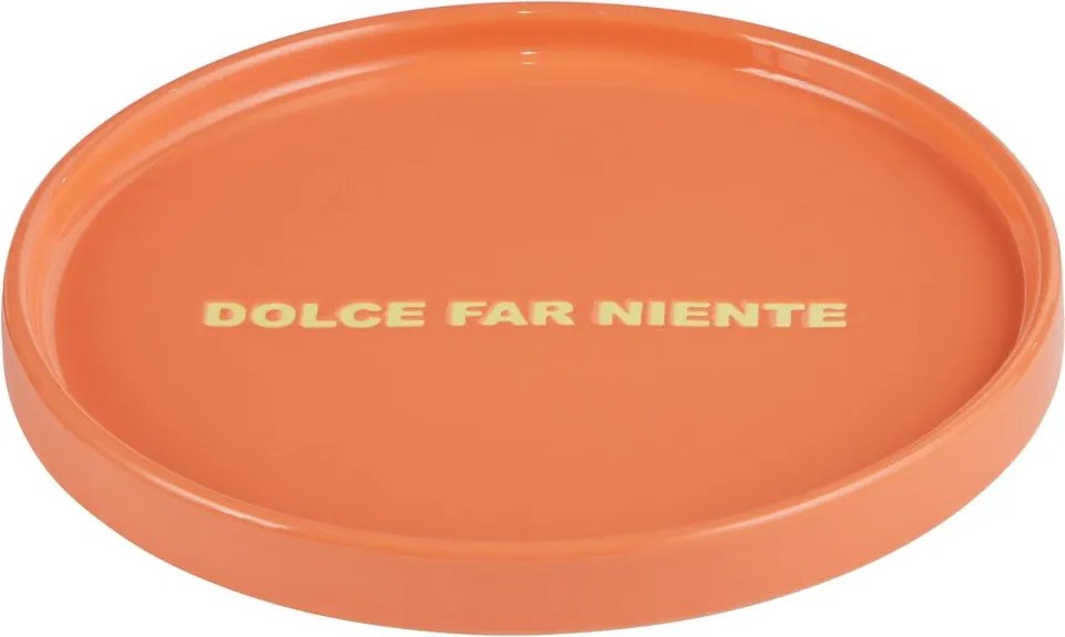Butlers GOOD VIBES Talíř "Dolce far niente" 15 cm - oranžová