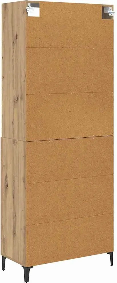 Vysoký bufet 2 ks dub artisan 69,5 x 34 x 180 cm 3403590