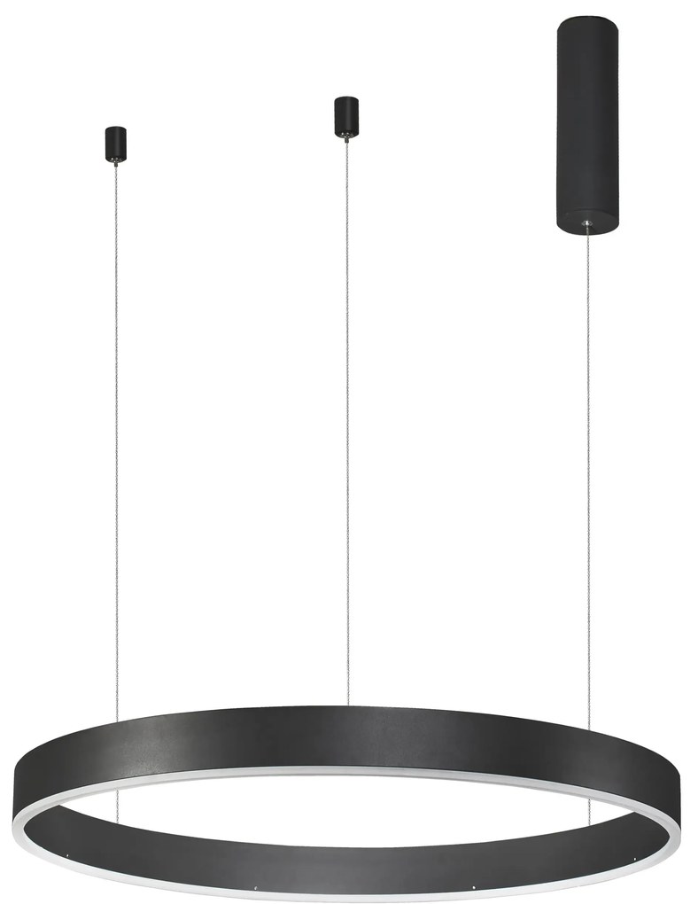 LED lustr Motif 60 černé CCT s dálkovým ovládáním