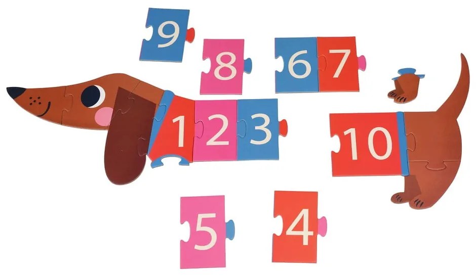 Puzzle (počet dílků 16) Sausage Dog – Rex London Biano.cz