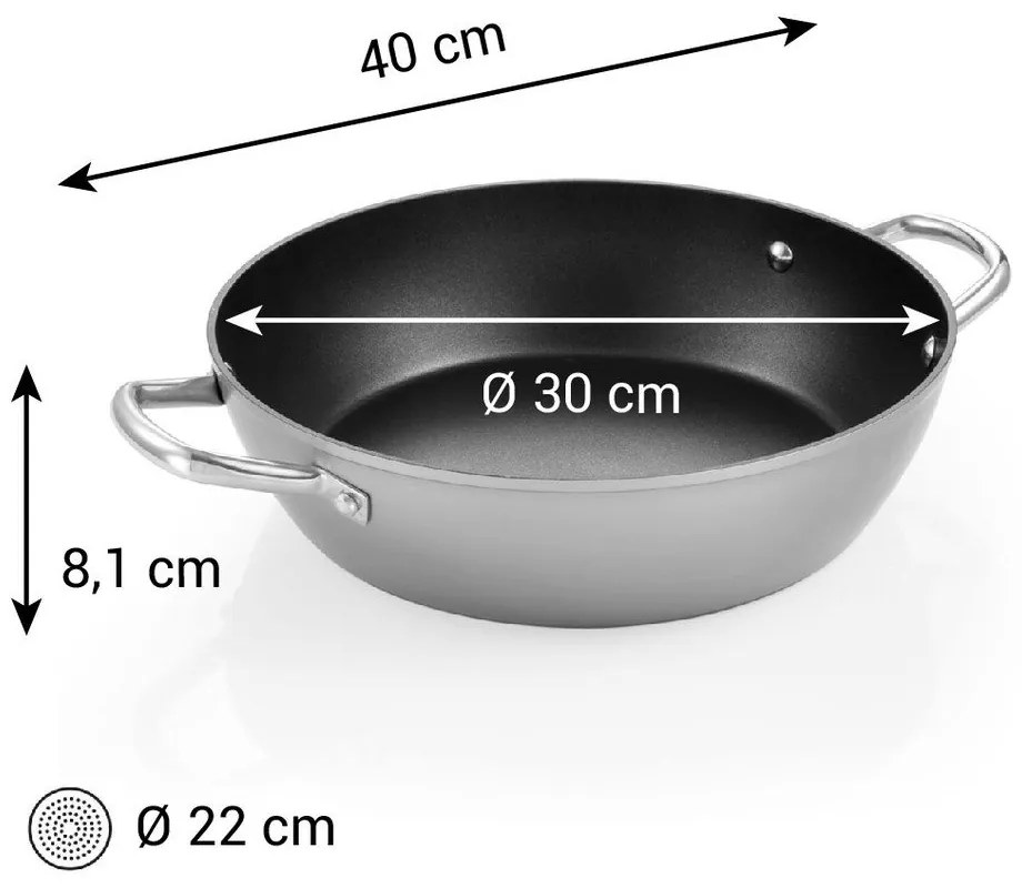 Hliníková pánev s nepřilnavým povrchem ø 30 cm GrandChef+ – Tescoma