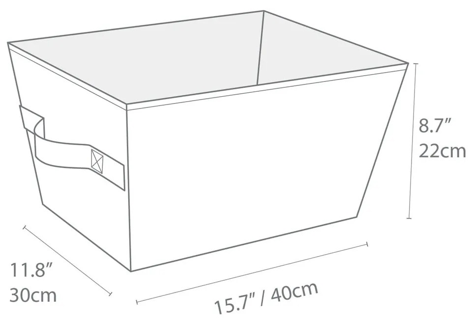 Béžový úložný koš Bigso Box of Sweden Tap, 30 x 22 cm