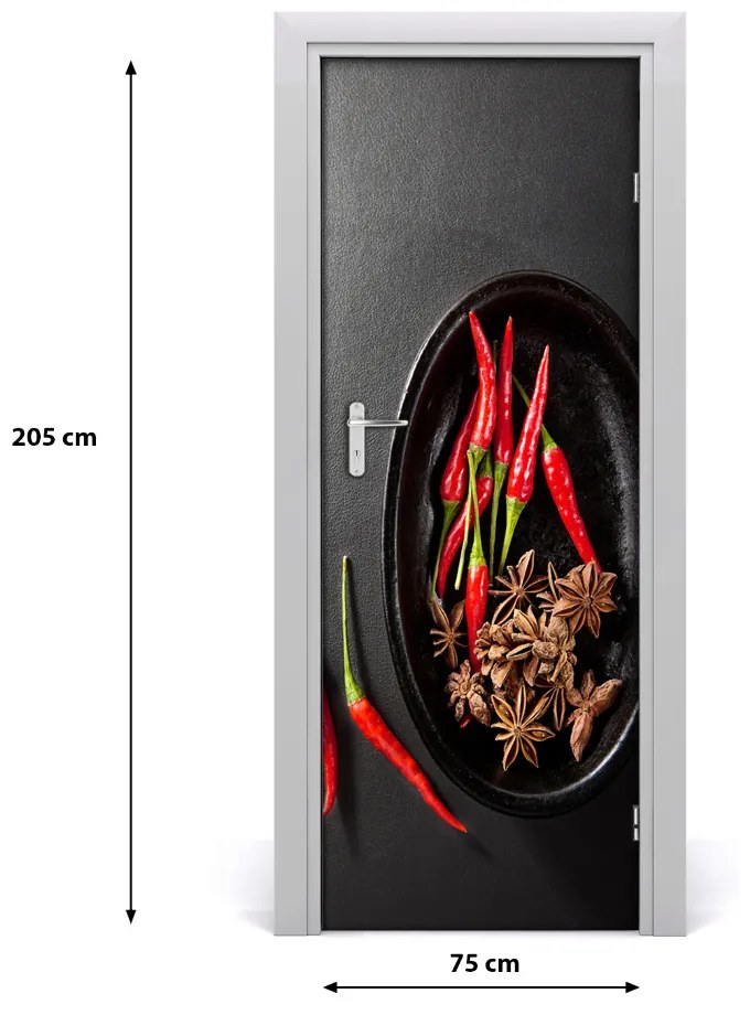 Fototapeta na dveře samolepící chilli 75x205 cm