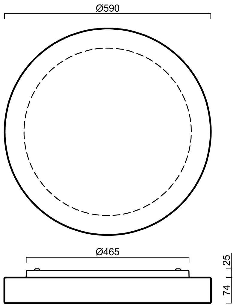 Osmont ELS11856 Elsa 16, kulaté stropní svítidlo z triplexového skla, 35W LED, 2700K prům. 59cm, IP43