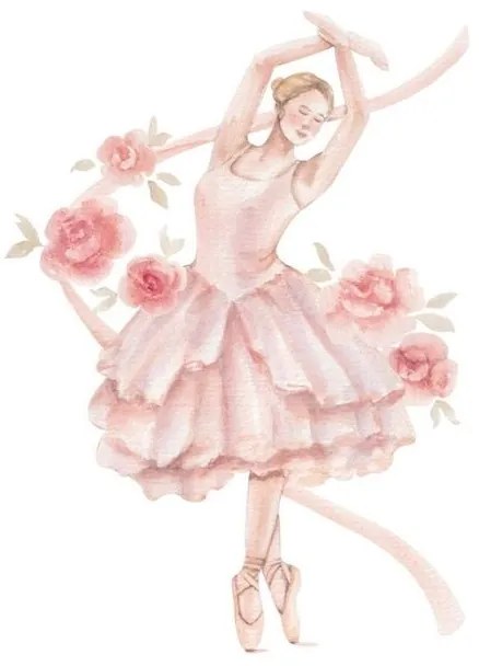 Plakát na stěnu do dětského pokoje BALERINA Zvolte rozměr: 50 x 70 cm