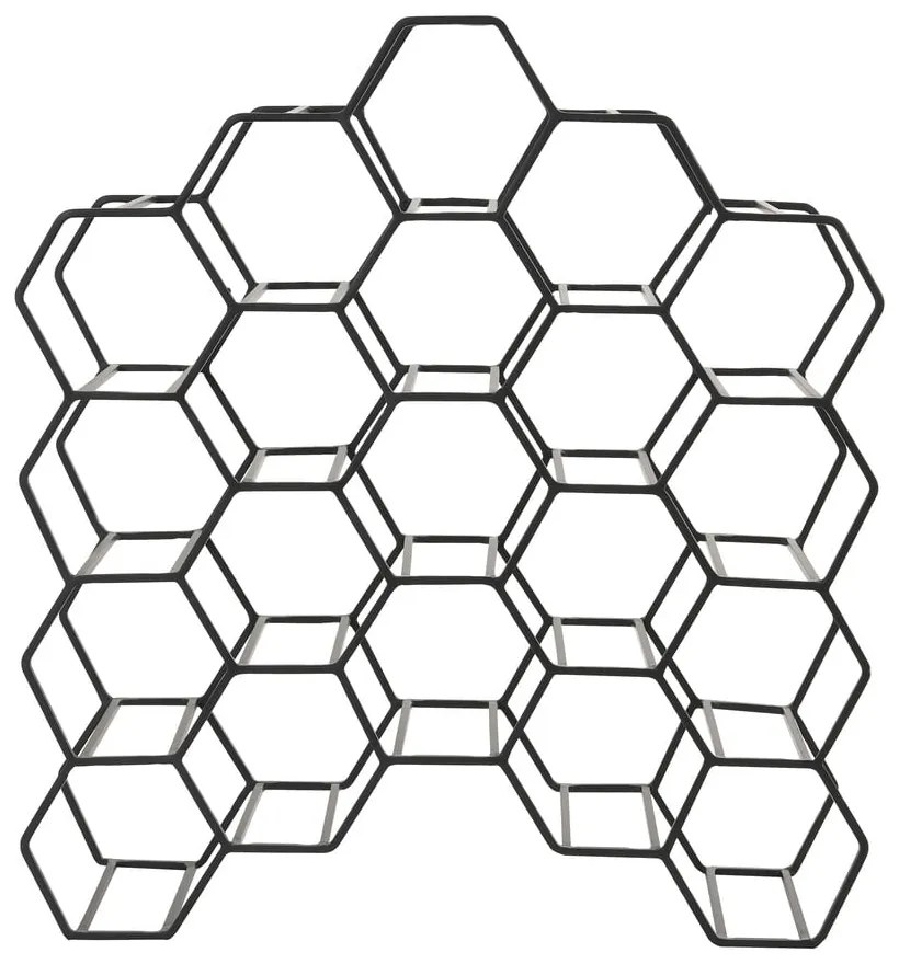 Černý kovový regál na víno na 12 lahví Salbris – Light & Living