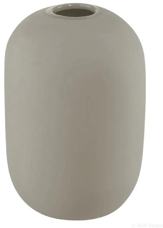 ASA Selection Váza SMOOTHIES 13 cm sv.šedá, keramika, světle šedá (matná), P.9cm, V.13cm