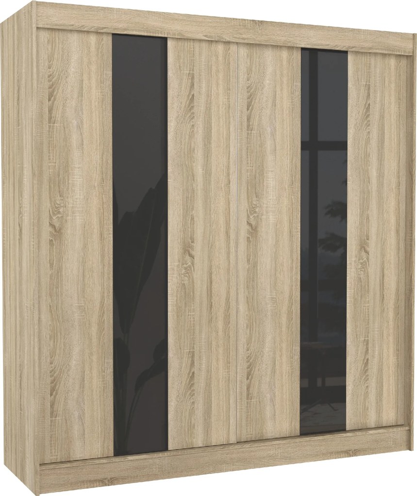 ADRK Furniture Posuvná skříň s lacobelem KAREN 200 ADRK-SW-KAR-SBL-200