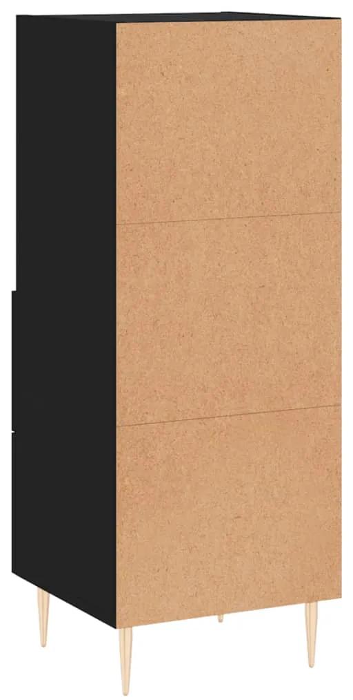 Příborník černý 34,5 x 34 x 90 cm kompozitní dřevo - Default Title