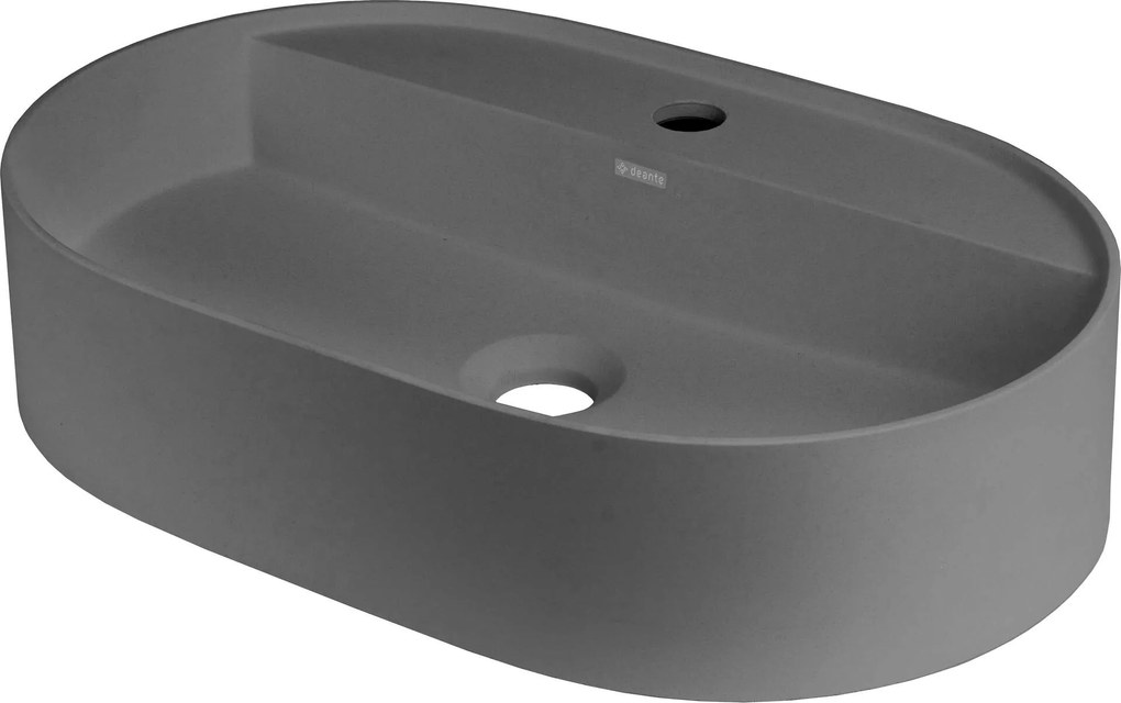Deante Silia, granitové umyvadlo na desku 550x350x125mm, antracitová metalíza, DEA-CQS_TU6B