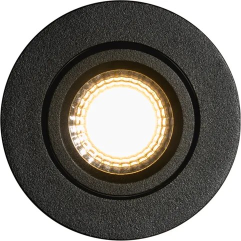 Zástěnné bodové svítidlo černé otočné 6,5 cm včetně LED IP54 Ultra Slim - Pupil