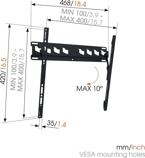 Vogel's TV držák s náklonem MA 3010 Černá