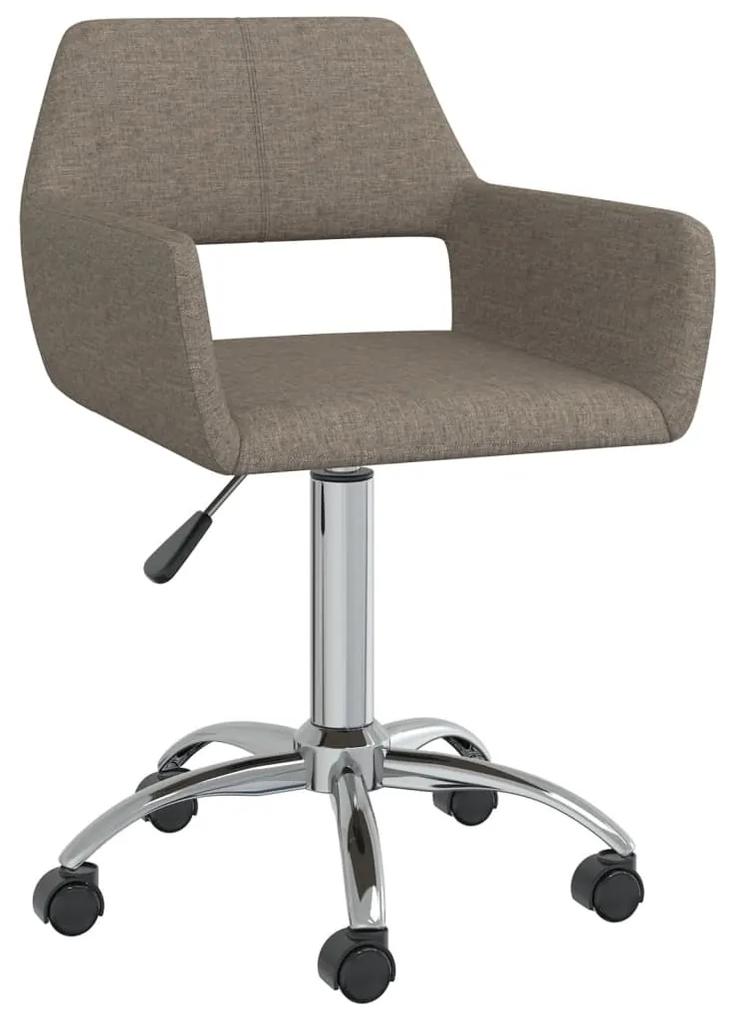 330316 vidaXL Otočná kancelářská židle taupe textil