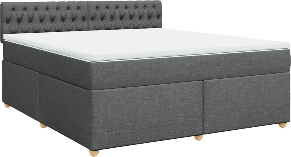 Box spring postel s matrací tmavě šedá 180x200 cm textil 3289067