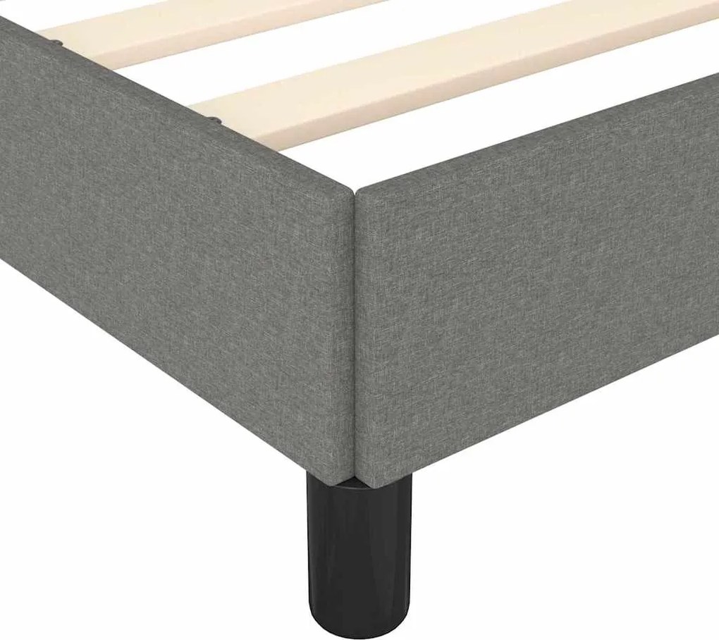 Rám postele bez matrací tmavě šedá 120x190 cm textil 3269606