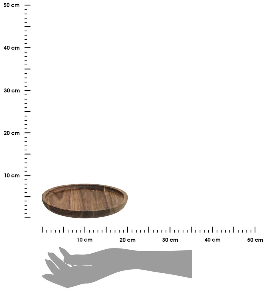 Dřevěný talíř Acacia 20 cm