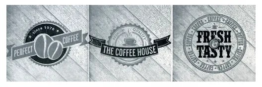 Bordura papírová Coffee house černý - šířka 7,8cm x délka 5m