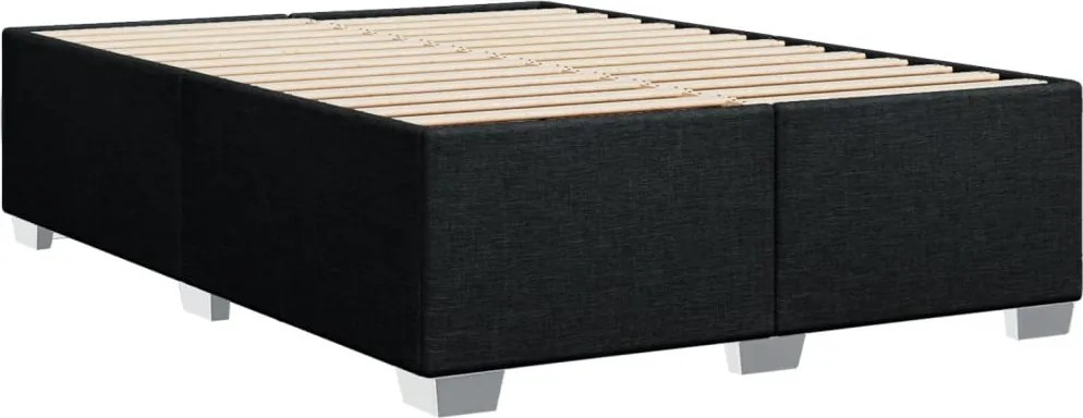 Rám postele bez matrace černý 140 x 190 cm textil 3284473