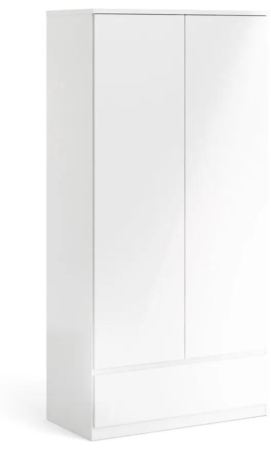 Bílá šatní skříň 99x201 cm Naia - Tvilum