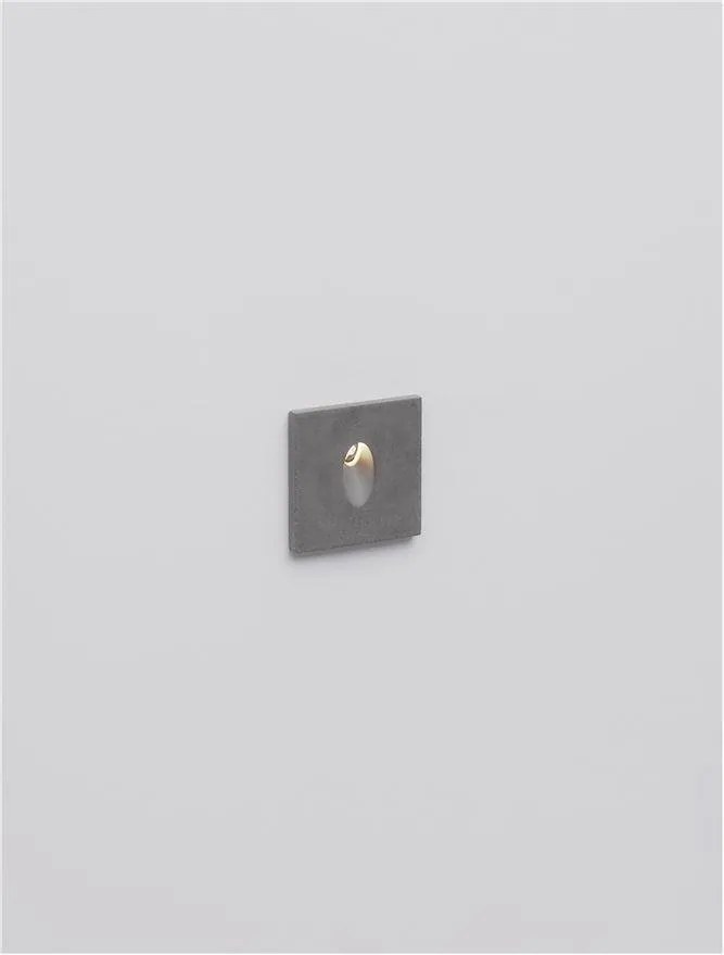 NV 9117086 Kryt pro zapuštěné svítidlo do zdi FINLO šedý beton IP65 bez světelného zdroje - NOVA LUCE