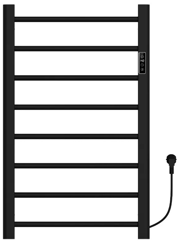 BPS-koupelny Elektrický koupelnový radiátor HYD-TAA-BL 200W, 50x91 cm, černý
