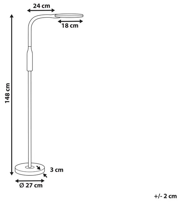 Stojací LED lampa černá CASSIOPEIA Beliani