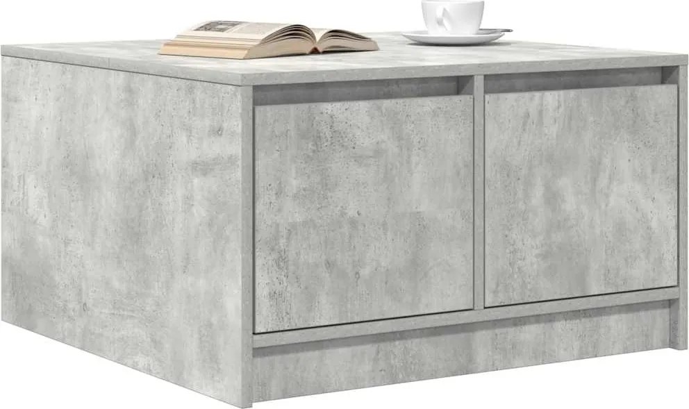 Konferenční stolek se zásuvkami Betonová šedá 70,5x70x40 cm 3328411