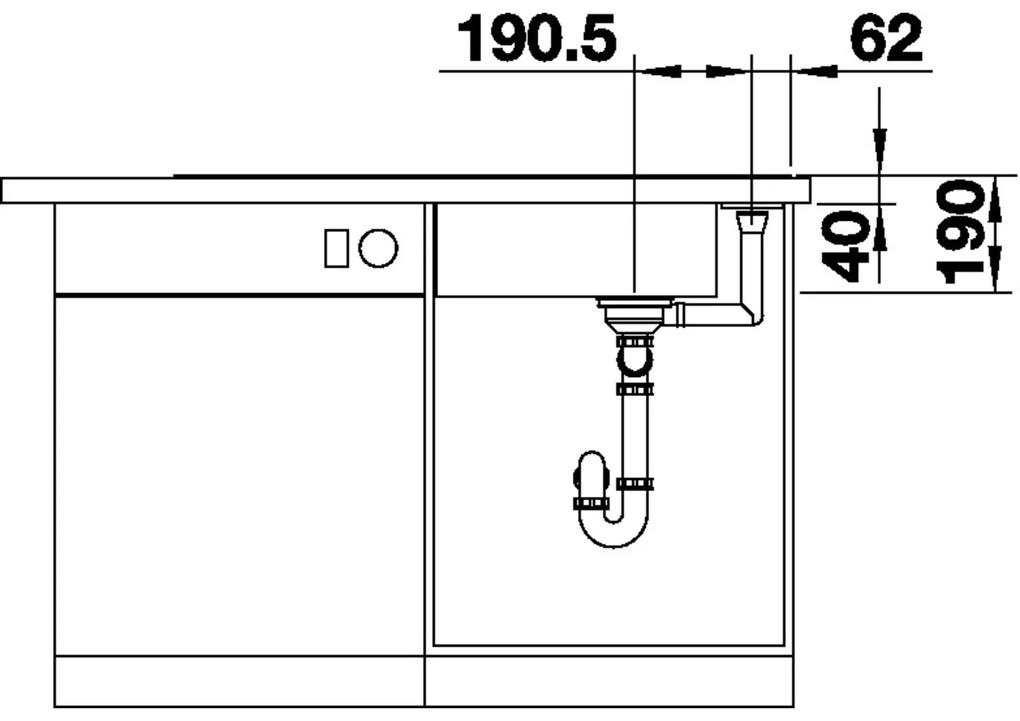 Granitový dřez Blanco AXIA III XL 6 S Šedá skála, se skleněnou krájecí deskou