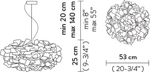 Slamp Závěsné svítidlo CLIZIA MEDIUM, bílá - ROZBALENO