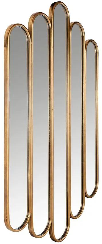 Zlaté kovové závěsné zrcadlo Richmond Chelsey 160 x 100 cm
