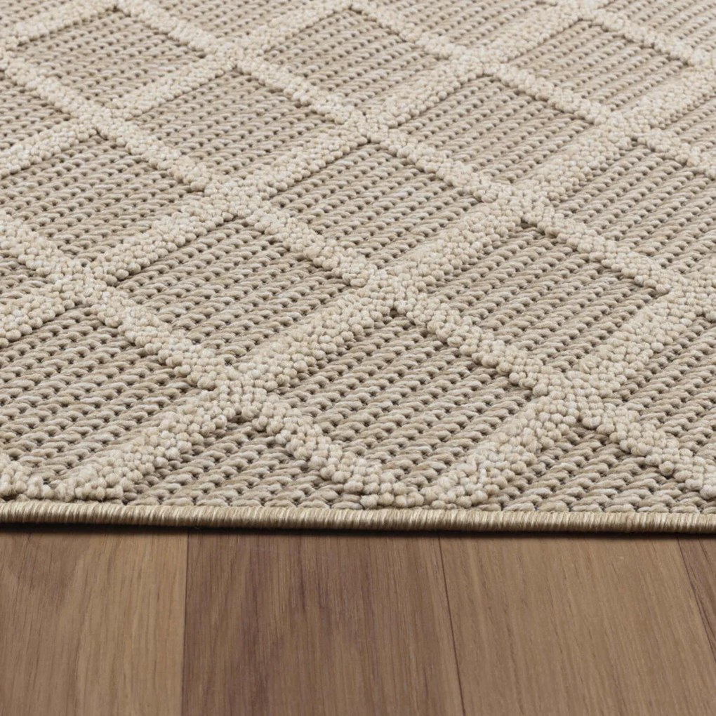 Ayyildiz, Kusový koberec Patara 4953 Beige – na ven i na doma, 80x150, béžová, chodba / předsíň