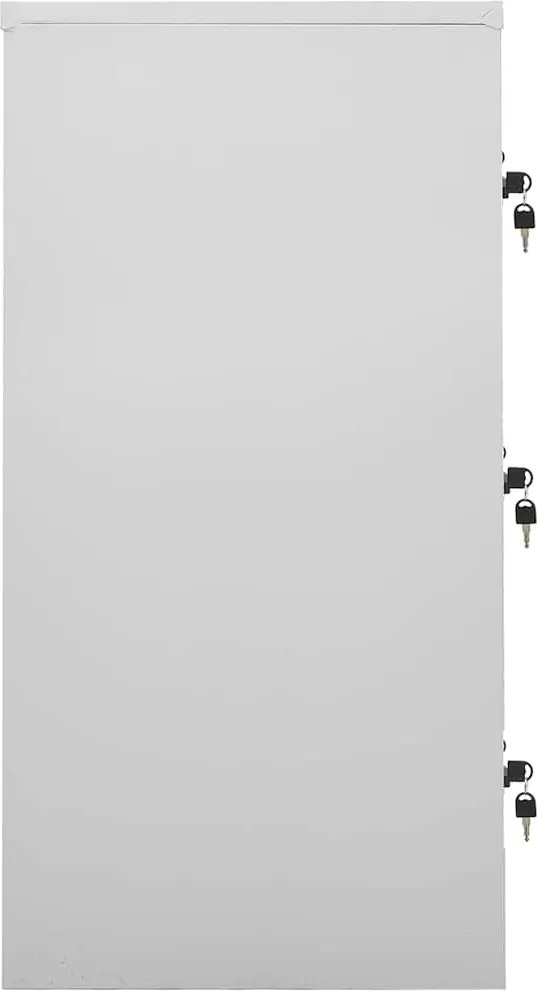 Uzamykatelné skříně 2 ks světle šedé a modré 90x45x92,5 cm ocel 3095240