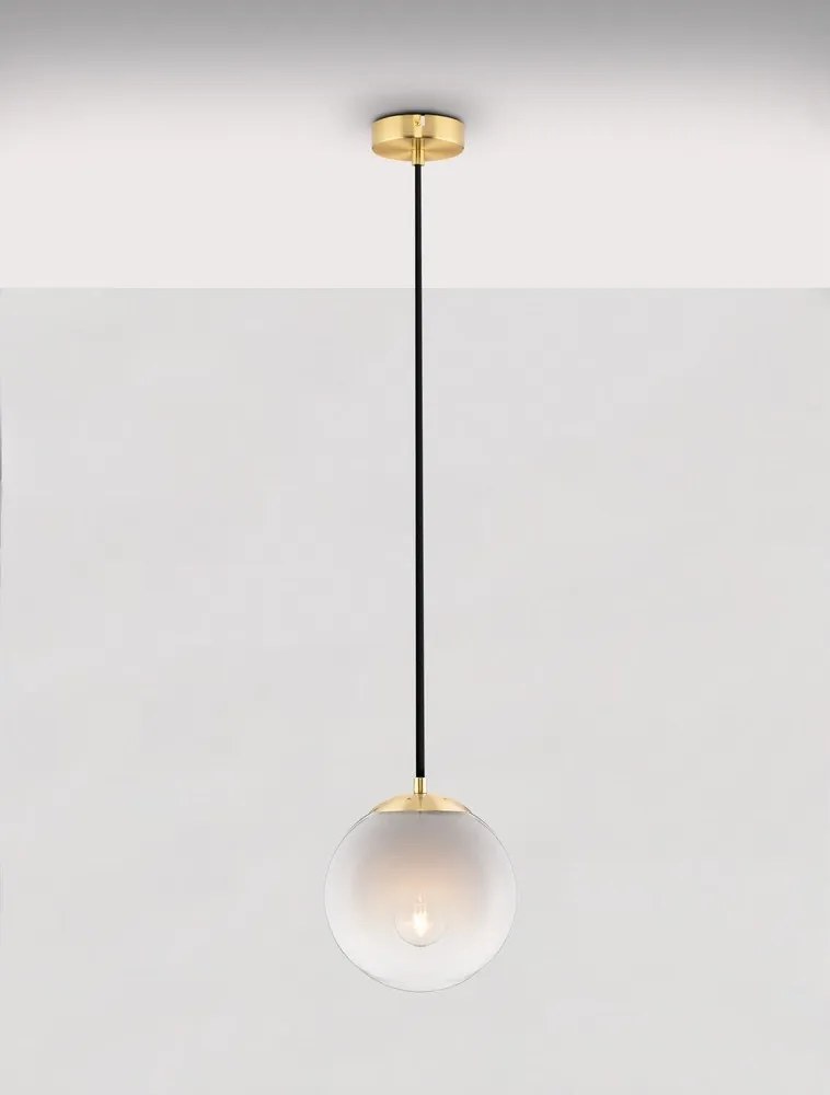 Bílé/ve zlaté barvě skleněné závěsné svítidlo ø 20 cm Vita – Nova Luce