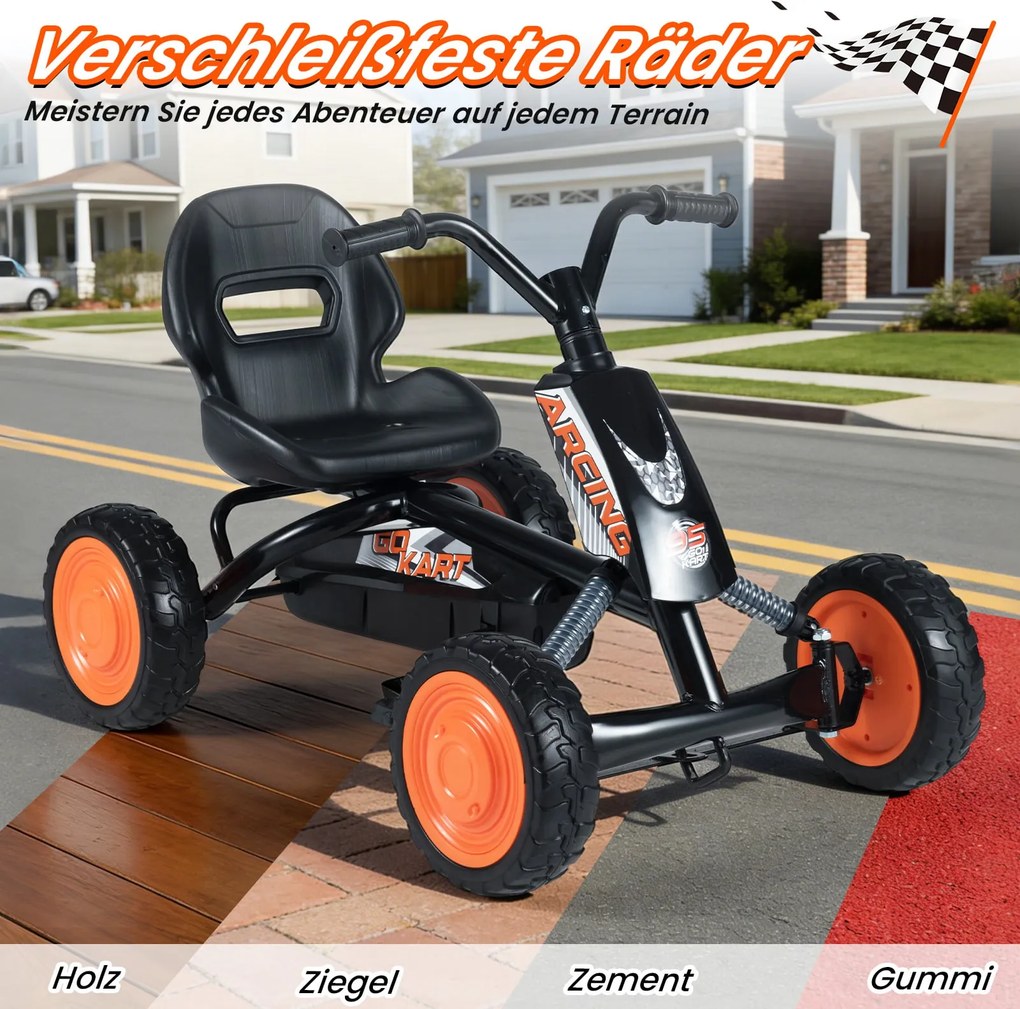 Costway Dětská motokára Nastavitelný pedál sedla pro jízdu vpřed vzad Venkovní