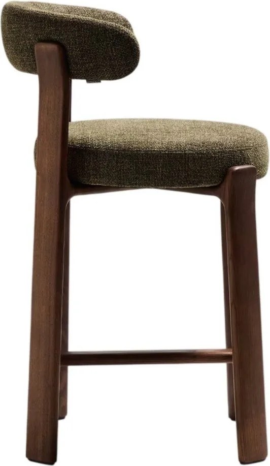 Zelená/v tmavě přírodní barvě barová židle z jasanového dřeva (výška sedáku 65 cm) Granite – Kave Home