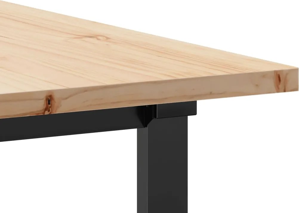 Jídelní stůl s O rámem 180 x 90 x 75,5 cm borové dřevo a ocel 3282744