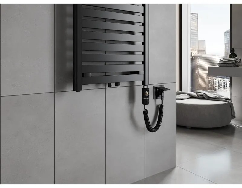 Mexen Uran, elektrické topné těleso 1800x600 mm + topná tyč 900 W, černá, W105-1800-600-2900-70