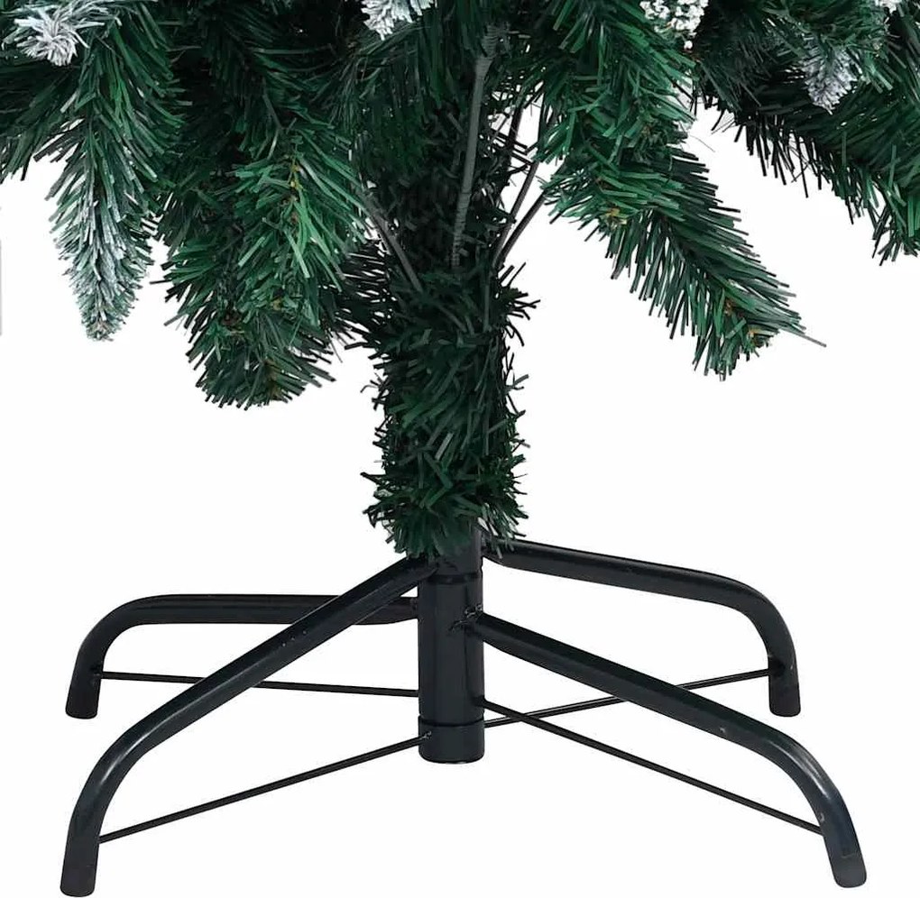 Umělý vánoční strom s LED a sadou koulí a šiškami 210 cm 3077532