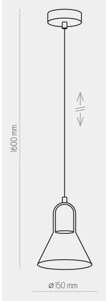 Lustr na lanku VICHY 1xGU10/10W/230V