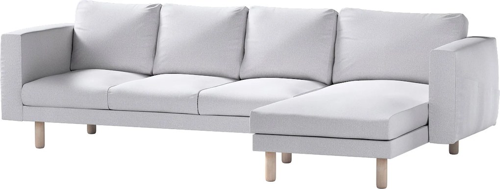 Potah na pohovku IKEA Norsborg 4-místná se šezlongem barva šedá látka pletený vzor