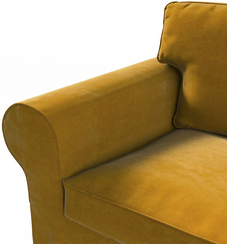 Potah na pohovku IKEA  Ektorp 3-místná, nerozkládací barva žlutá látka lesklé, sametová