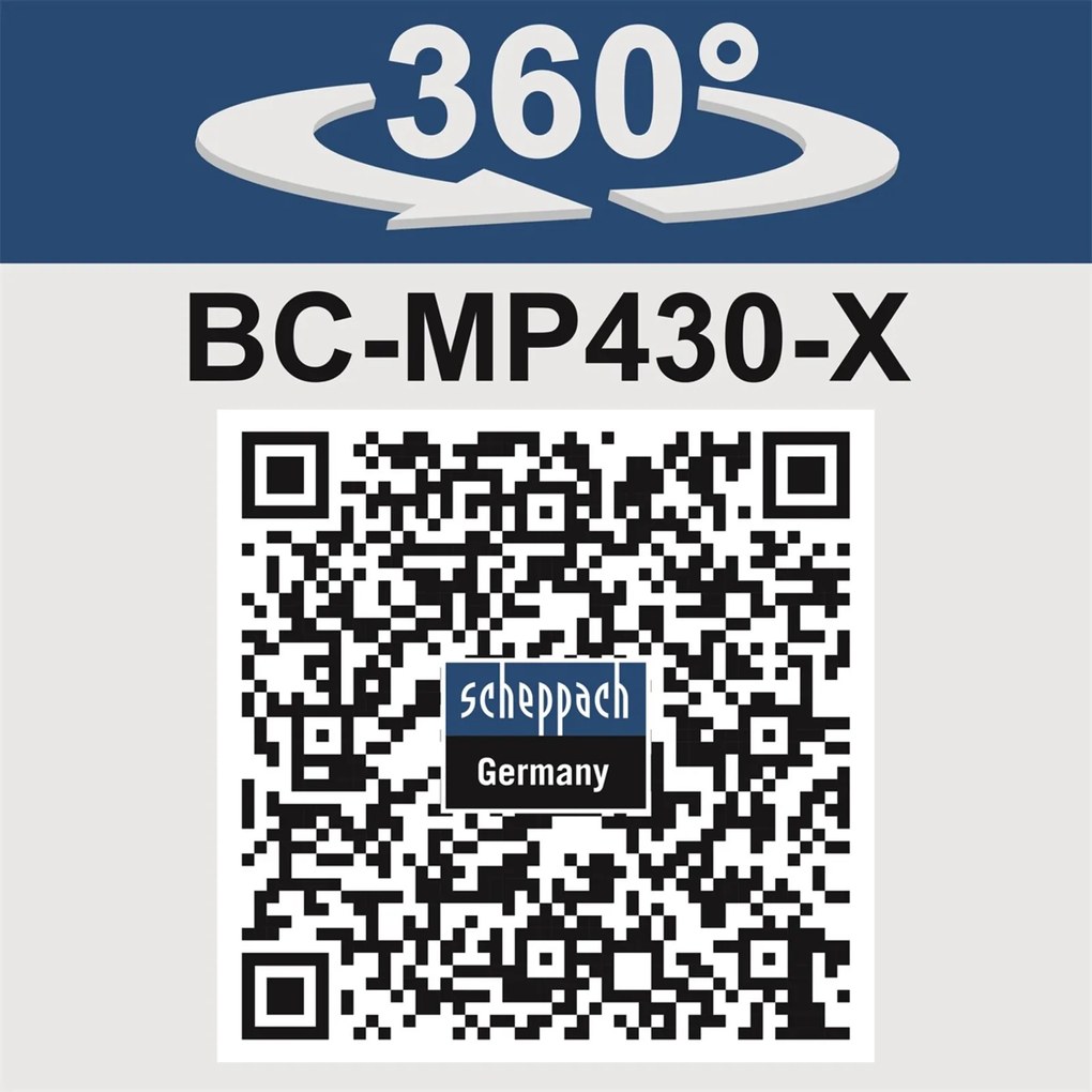Scheppach BC-MP430-X-SET XL2 - aku 2x 20 V IXES sekačka 4v1 s bezuhlíkovým motorem + 2x 4Ah baterie